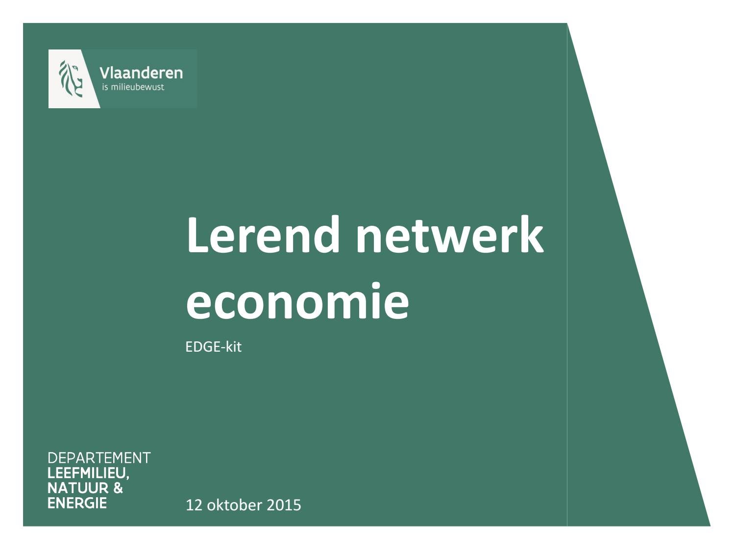 Lerend netwerk economie by Departement Omgeving - Issuu