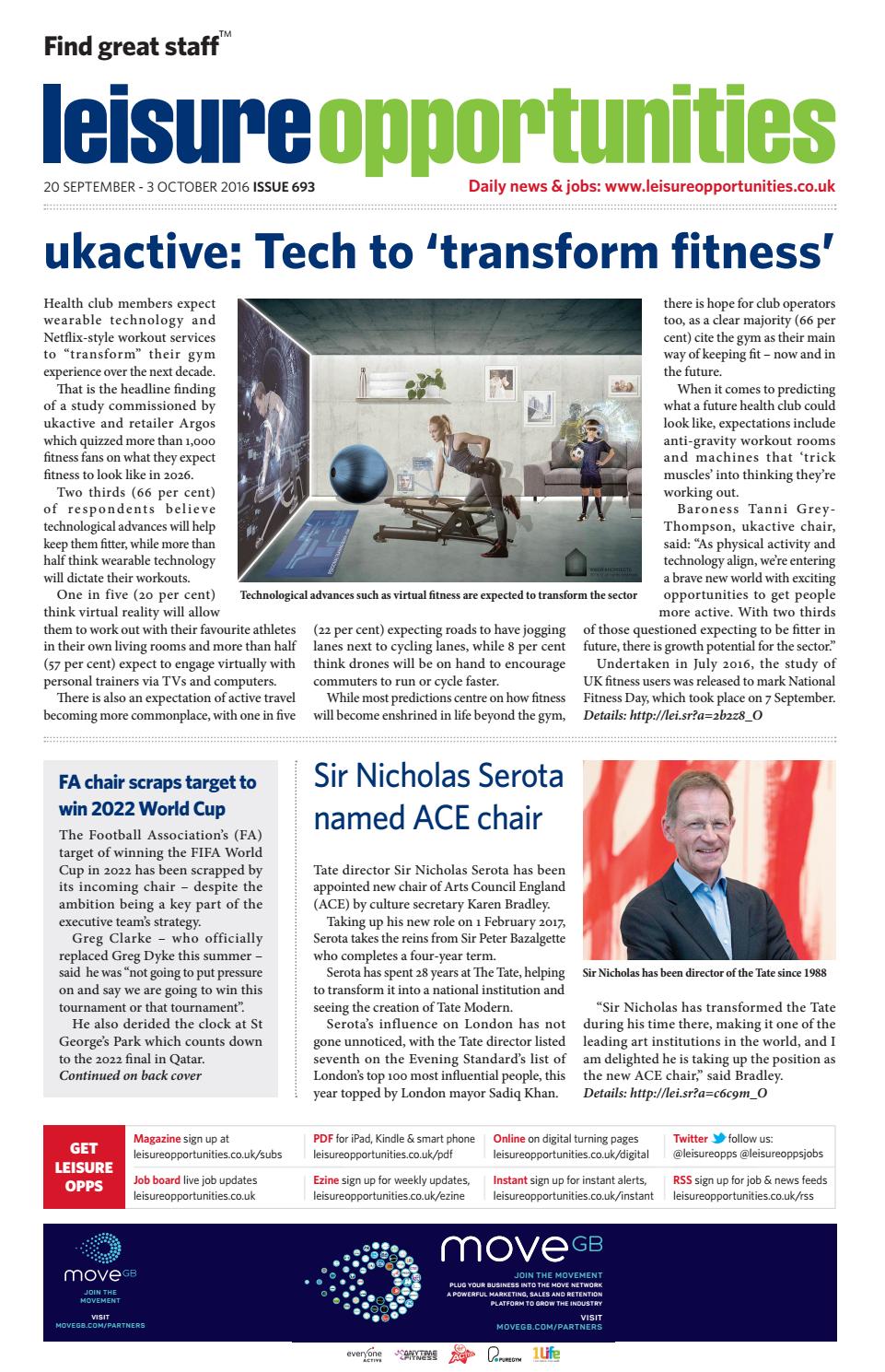 Leisure Opportunities 20th September 2016 Issue 693 by Leisure Media - Issuu