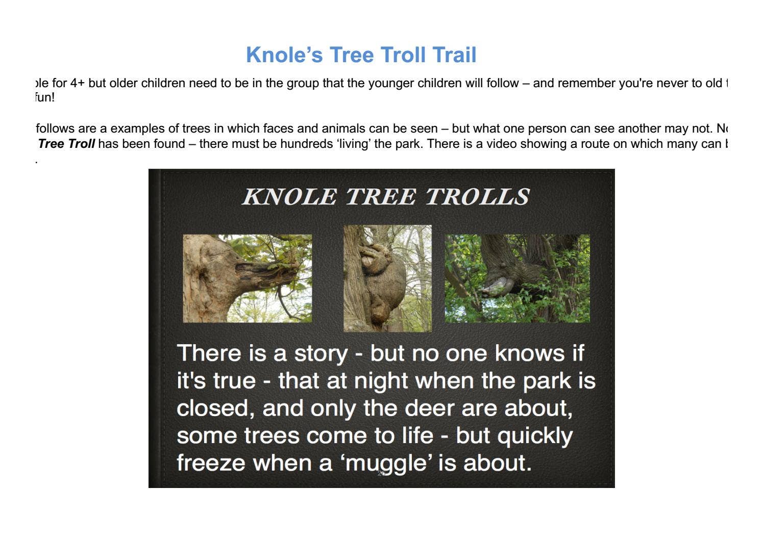 Knole tree trolls by Geoff Rambler - Issuu