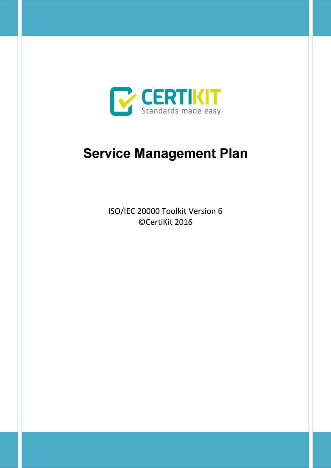 Sms Doc 045 1 Service Management Plan By CertiKit Limited Issuu