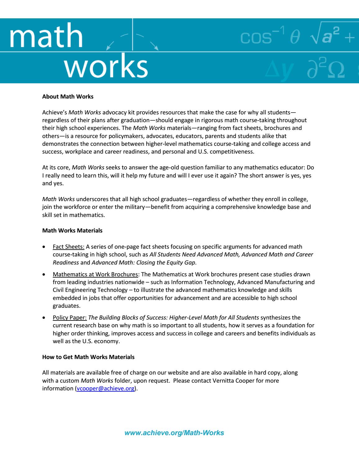 About Math Works by NextGenScience - Issuu