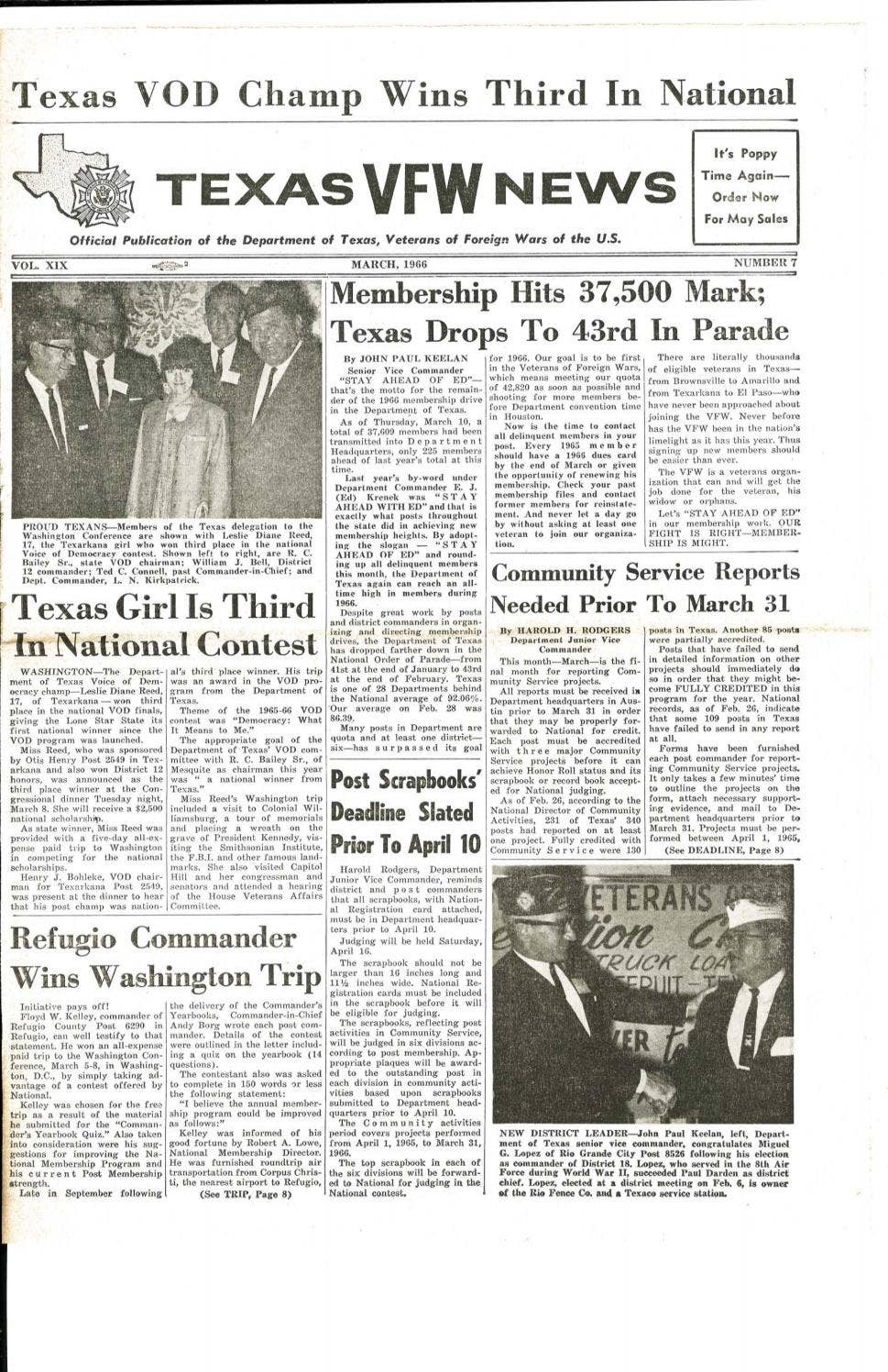 Texas VFW News | 1966 March by Texas VFW - Issuu
