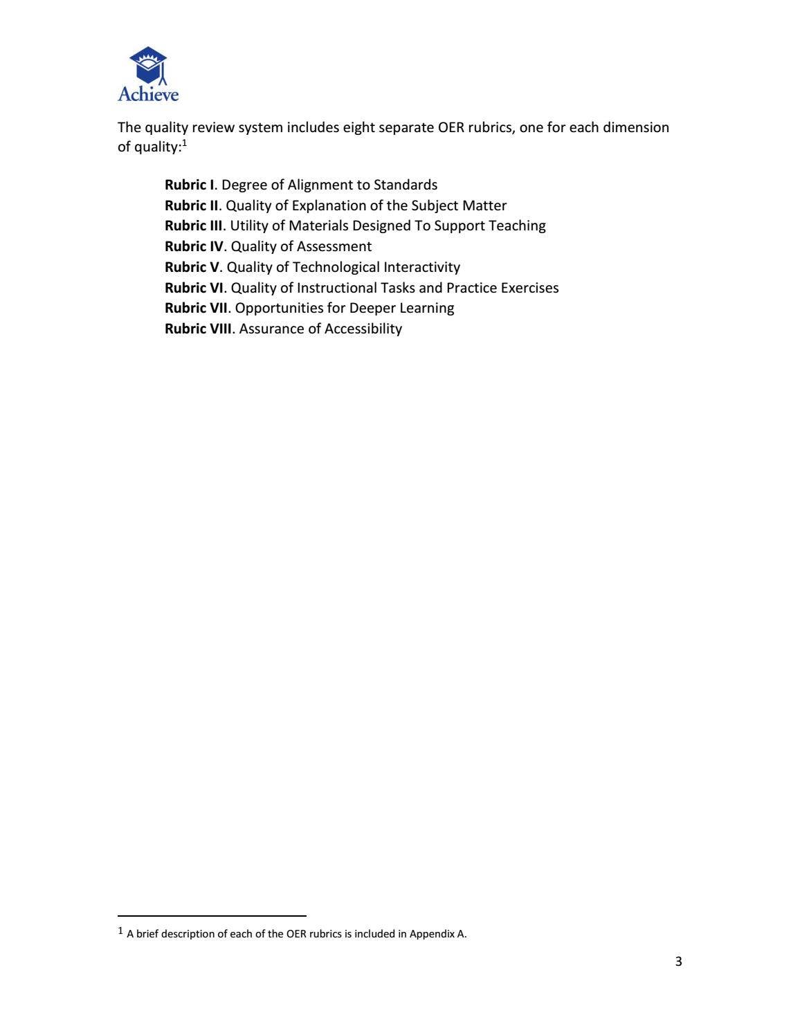 Guide to Using the Open Educational Resources (OER) Rubrics and the ...