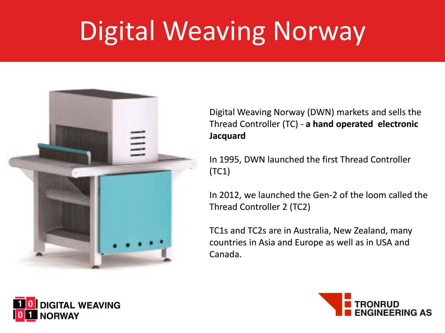 Presentation - TC2 loom by Digital Weaving Norway - Issuu