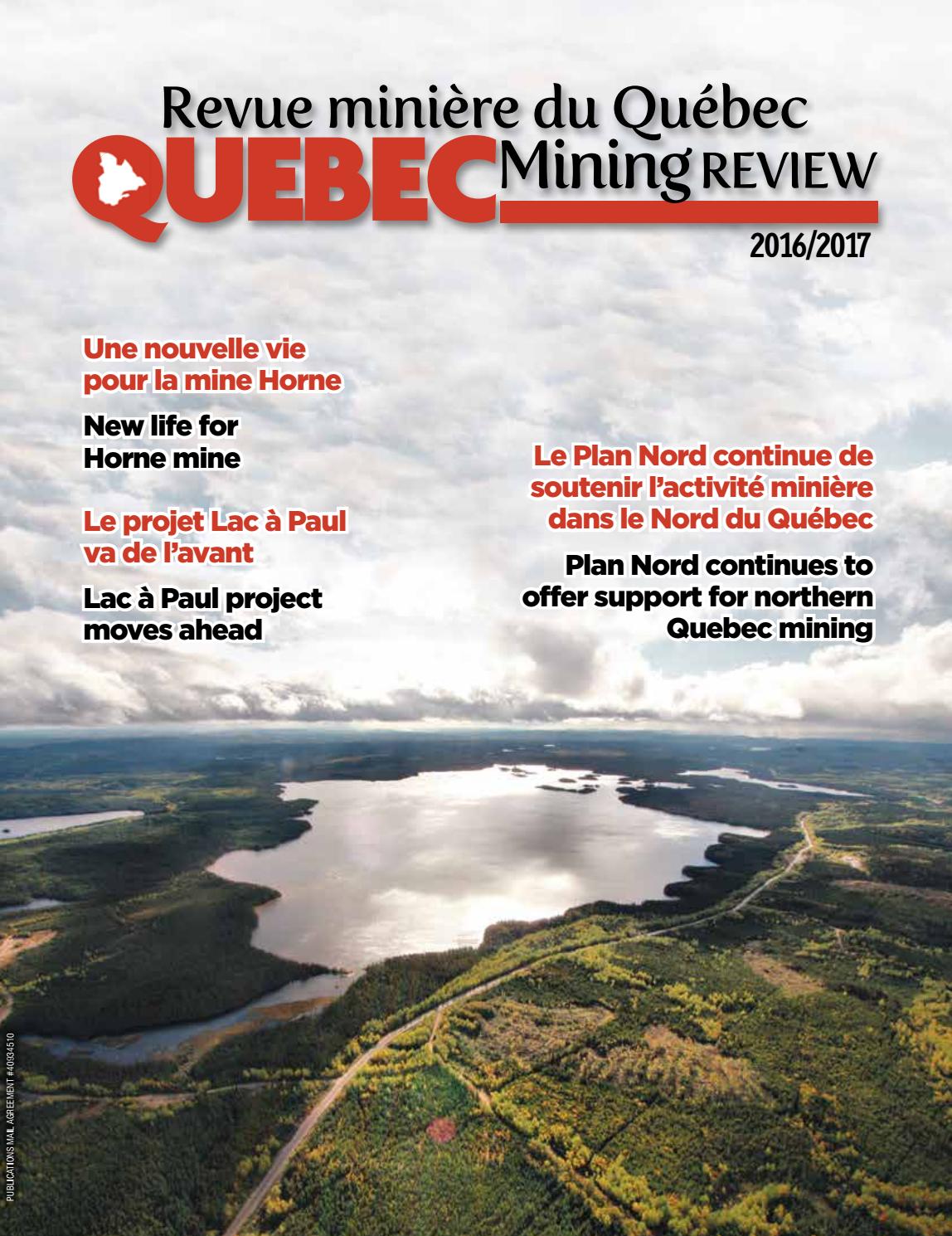 Quebec Mining Review 2016/17 by DEL Communications Inc. - Issuu