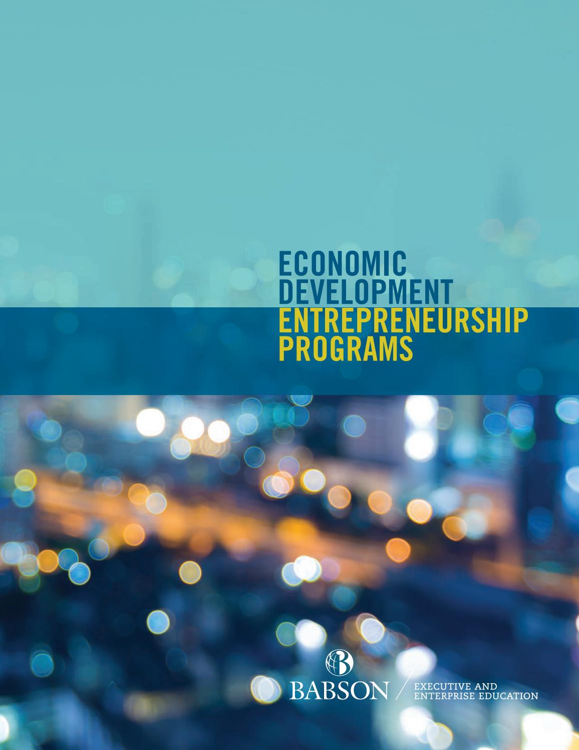 Babson Executive and Enterprise Education: Economic Development by ...