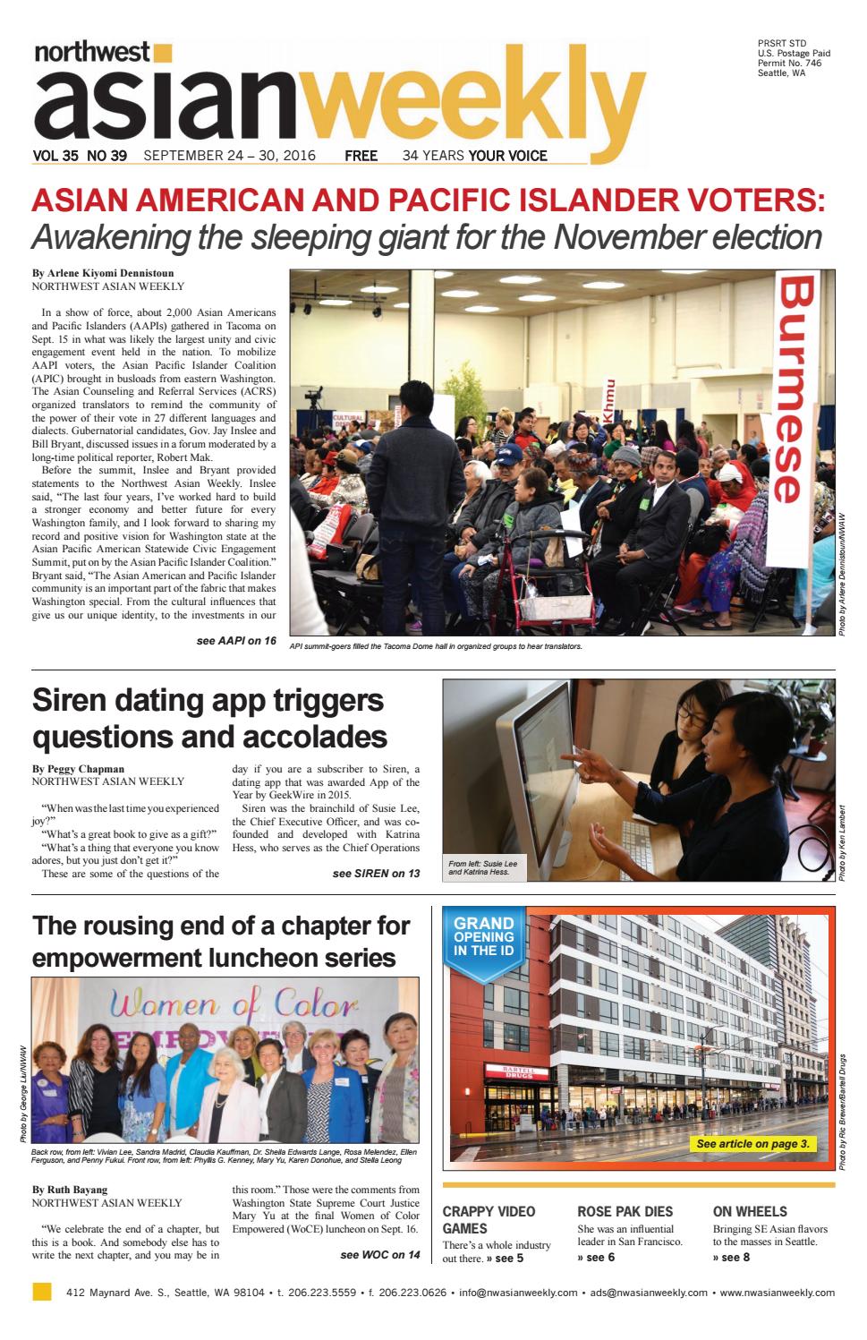VOL 35 NO 40 | OCTOBER 1 – OCTOBER 7, 2016 by Northwest Asian Weekly ...