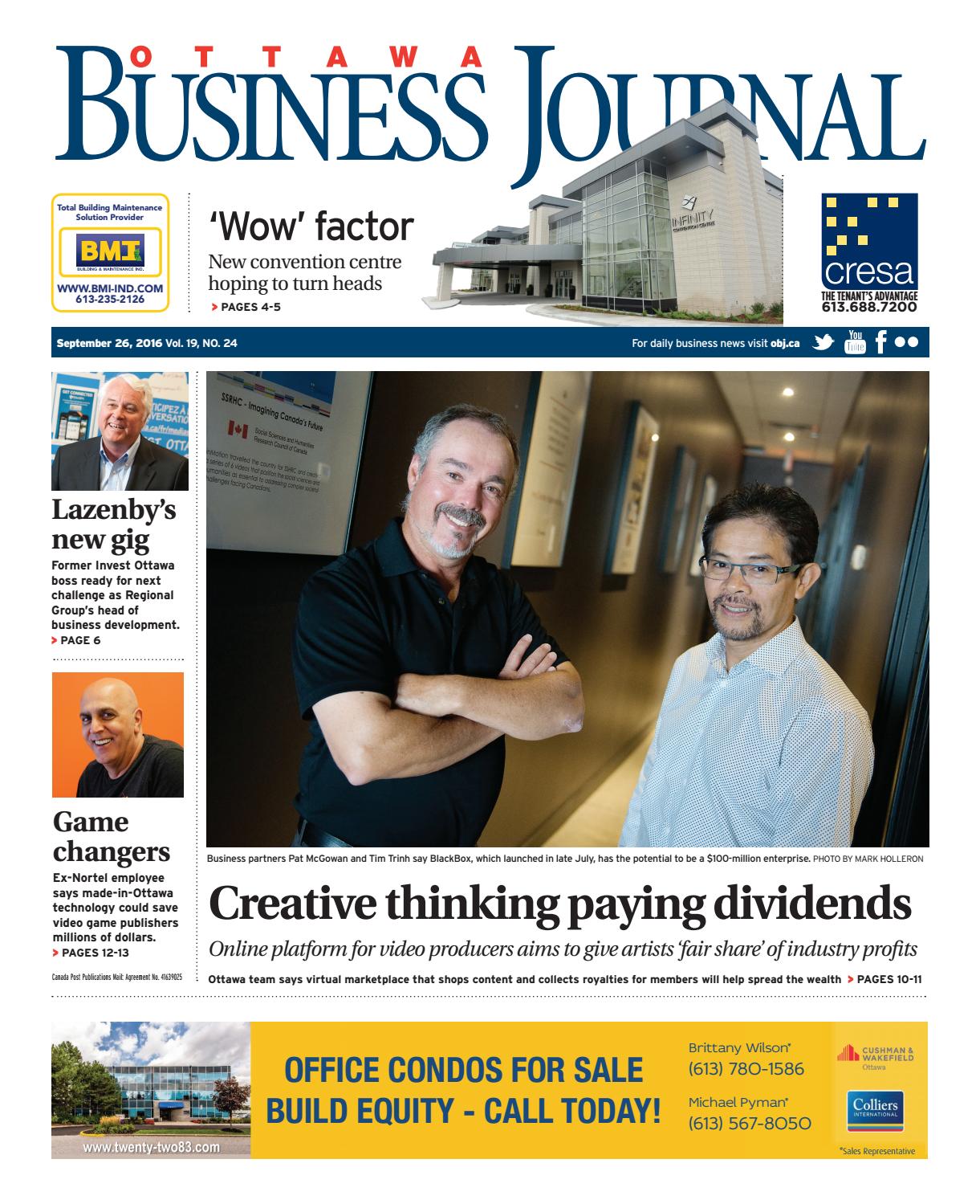 Ottawa Business Journal 20160926 by Great River Media inc. - Issuu