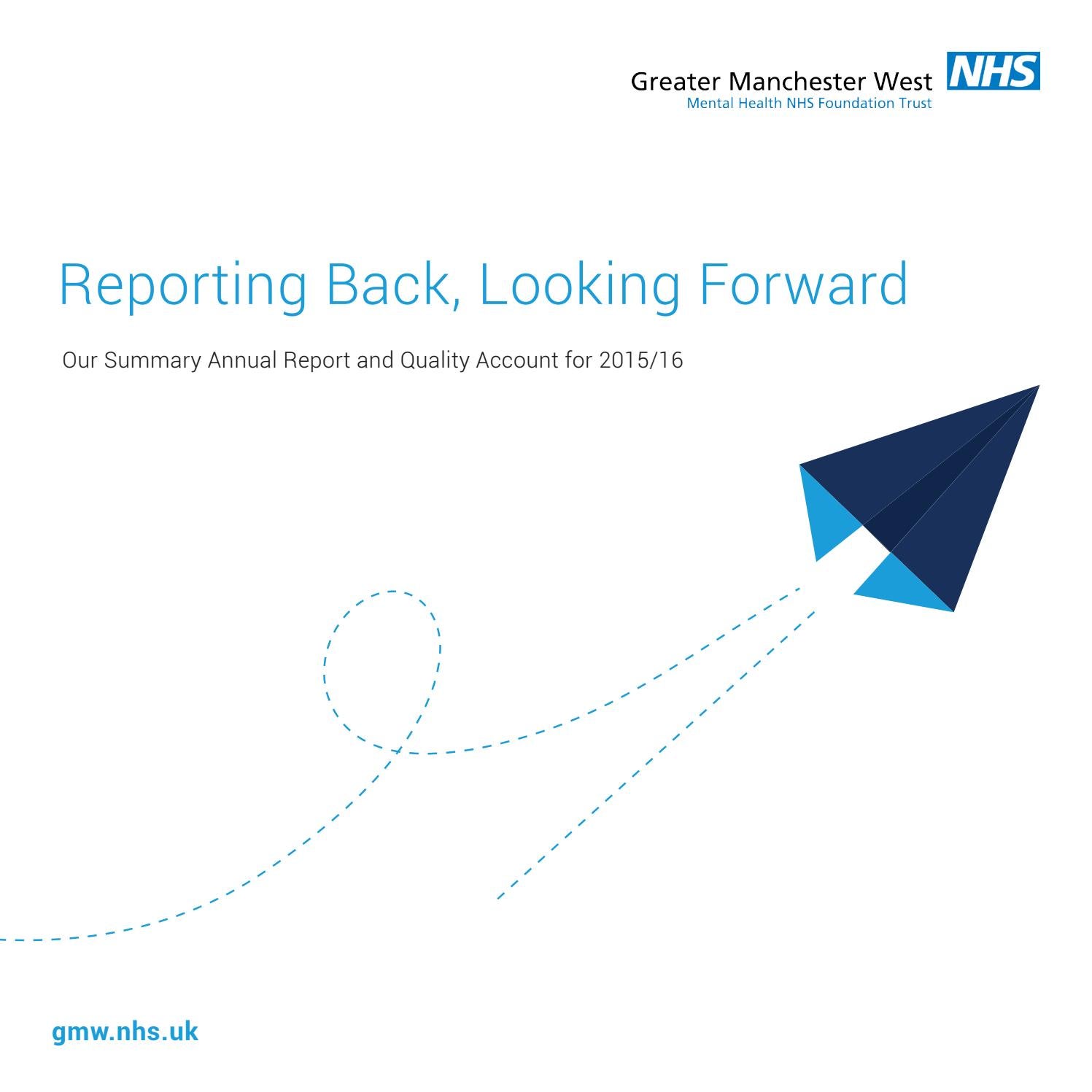 Reporting back, looking forward by Greater Manchester Mental Health - Issuu