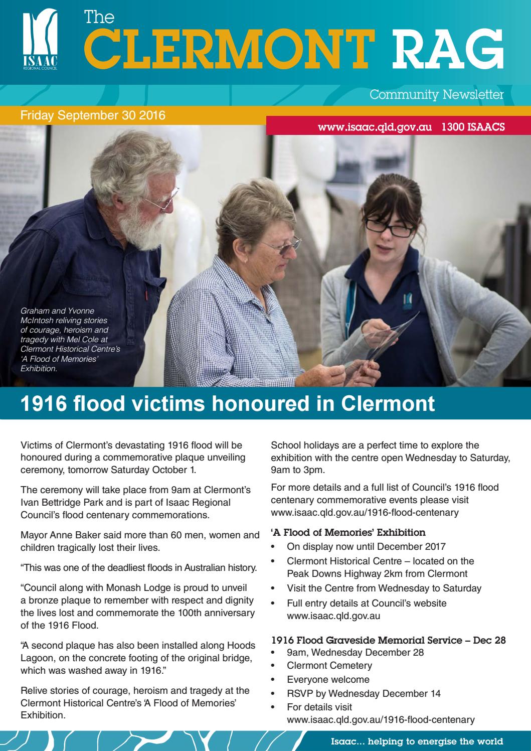 Clermont Rag 30 September 2016 by Isaac Regional Council - Issuu