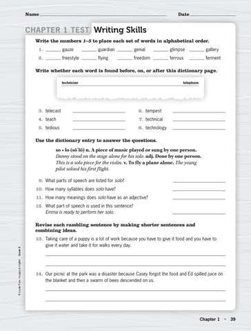 Voyages in English 2018, Assessment Book, Grade 6 by Loyola Press - Issuu