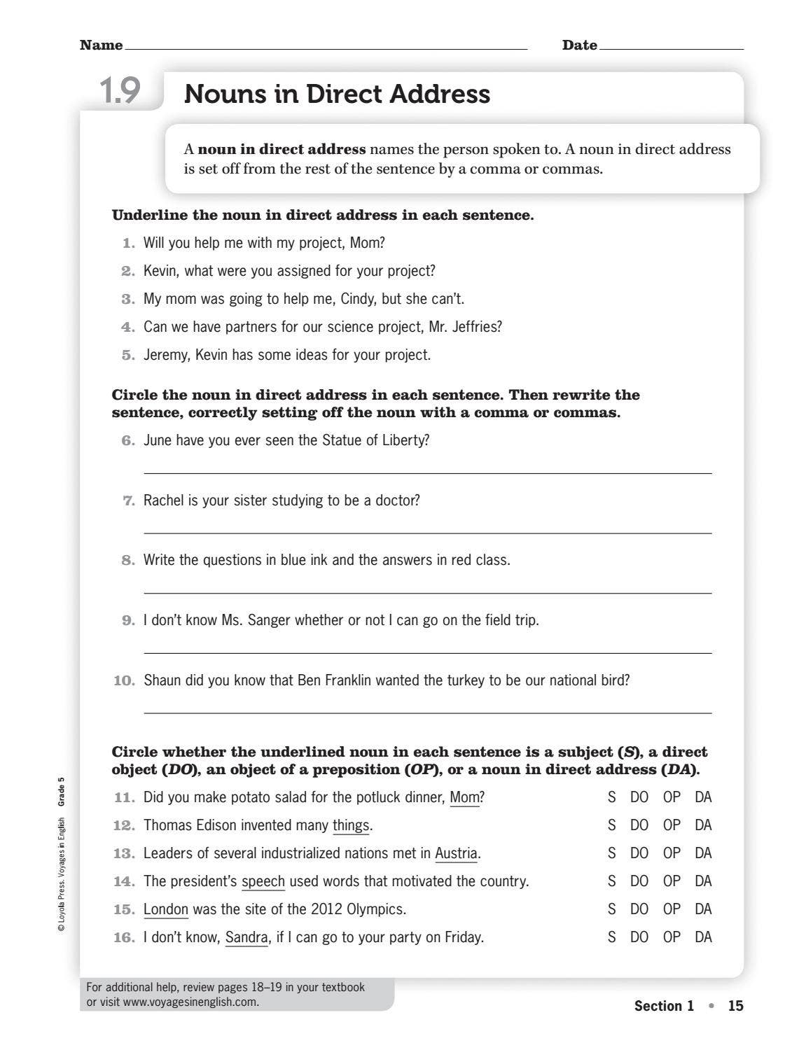 Voyages in English 2018, Practice Book, Grade 5 by Loyola Press - Issuu