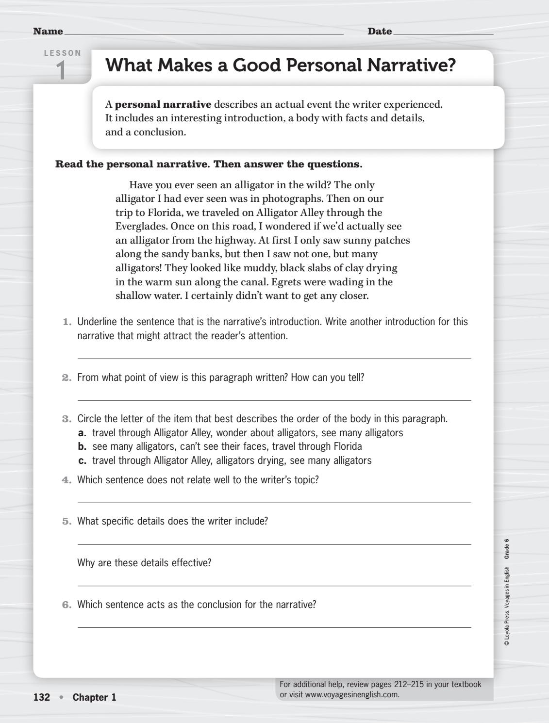 Voyages In English 2018 Practice Book Grade 6 By Loyola Press Issuu