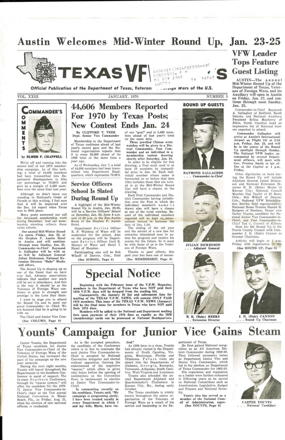 Texas VFW News | 1970 January by Texas VFW - Issuu