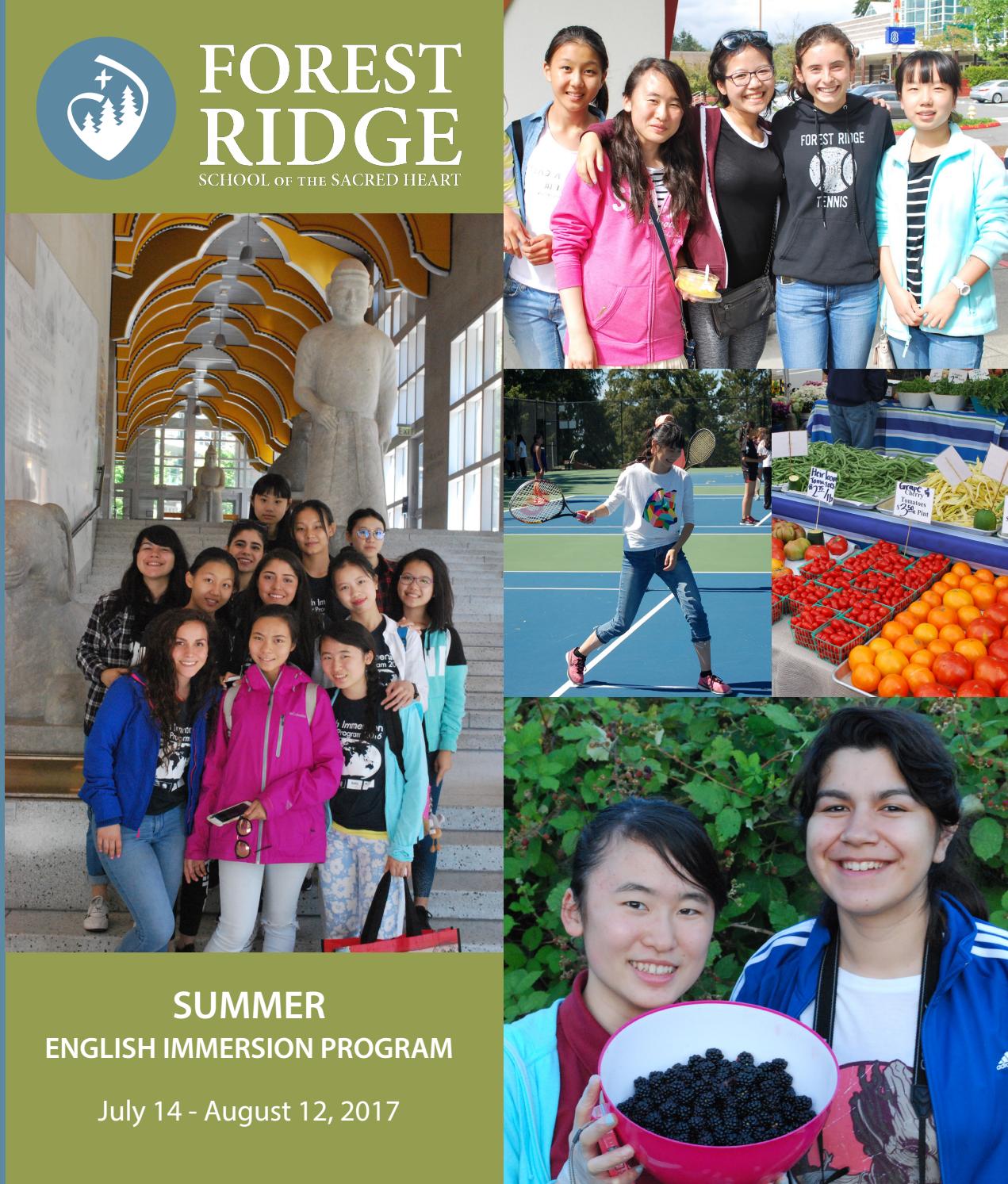 Summer English Immersion Program 2017 Brochure by Forest Ridge School ...