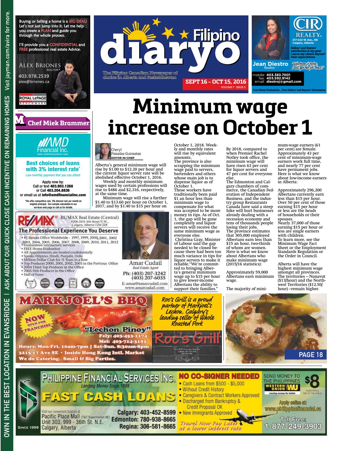 Diaryo Filipino September 2016 by Diaryo Alberta - Issuu