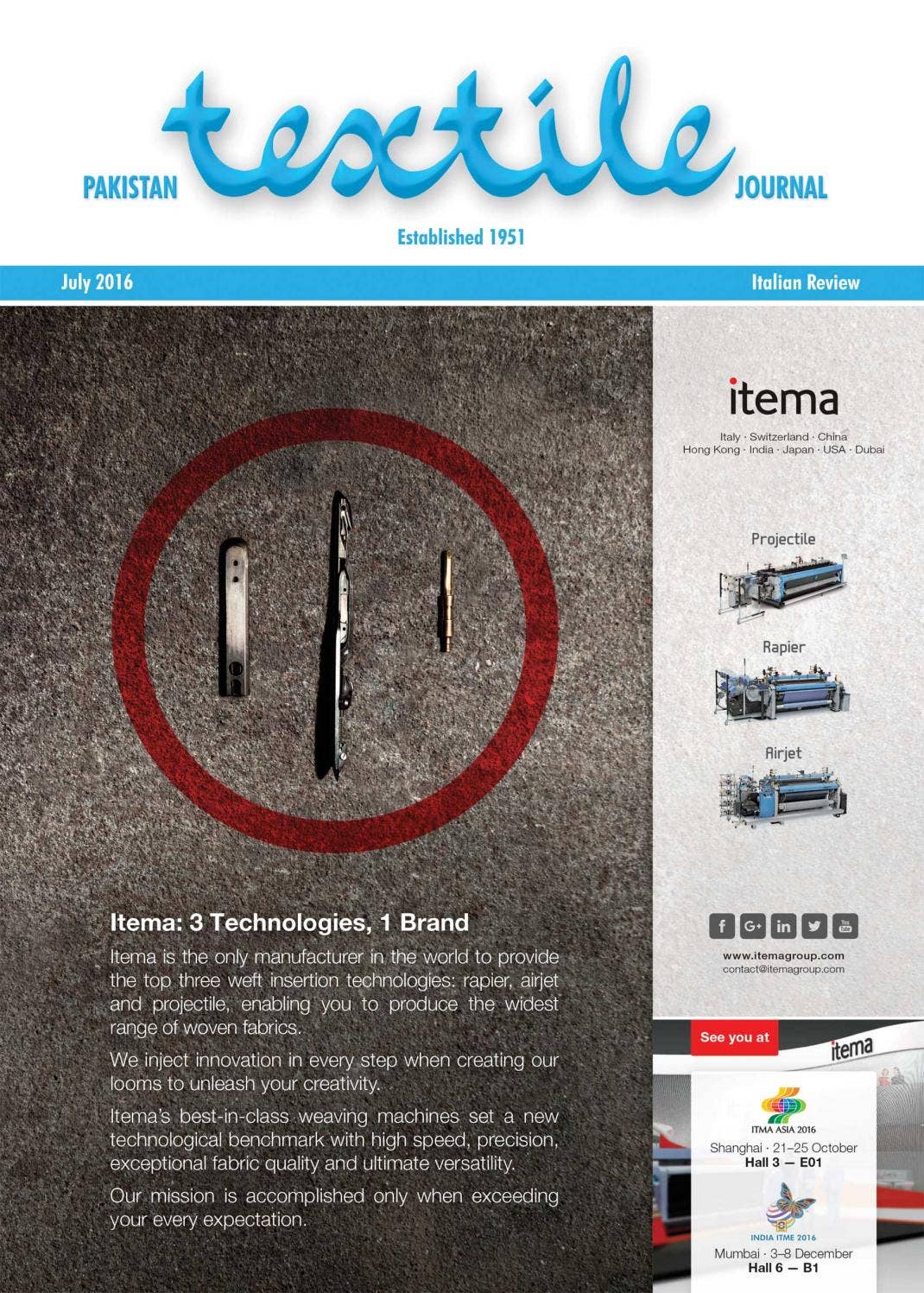 Pakistan Textile Journal – July 2016 by Pakistan Textile Journal - Issuu