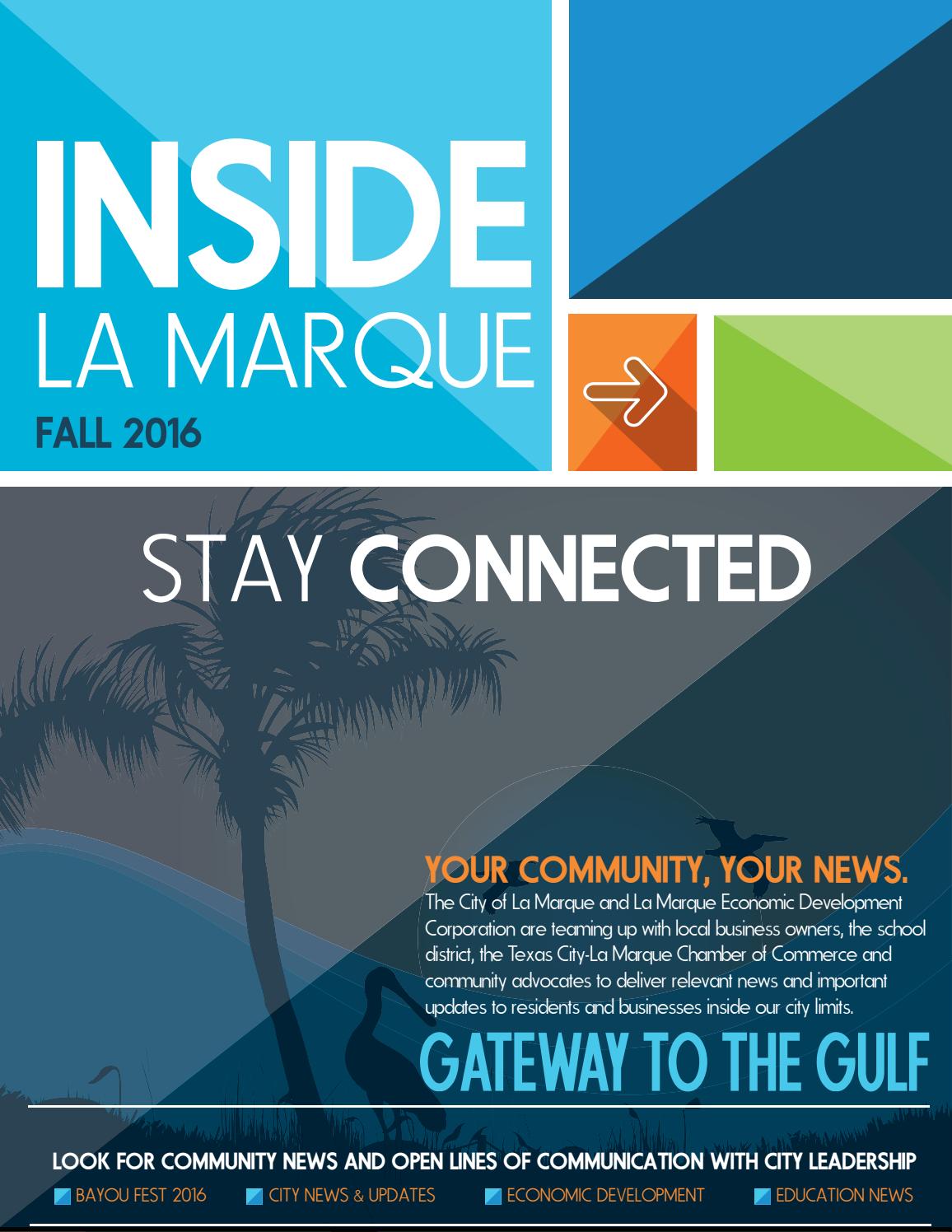 Inside La Marque Fall 2016 by City of La Marque - Issuu