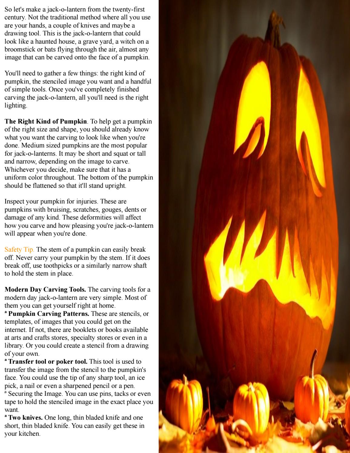 HOW TO MAKE A JACK O`LANTERN
