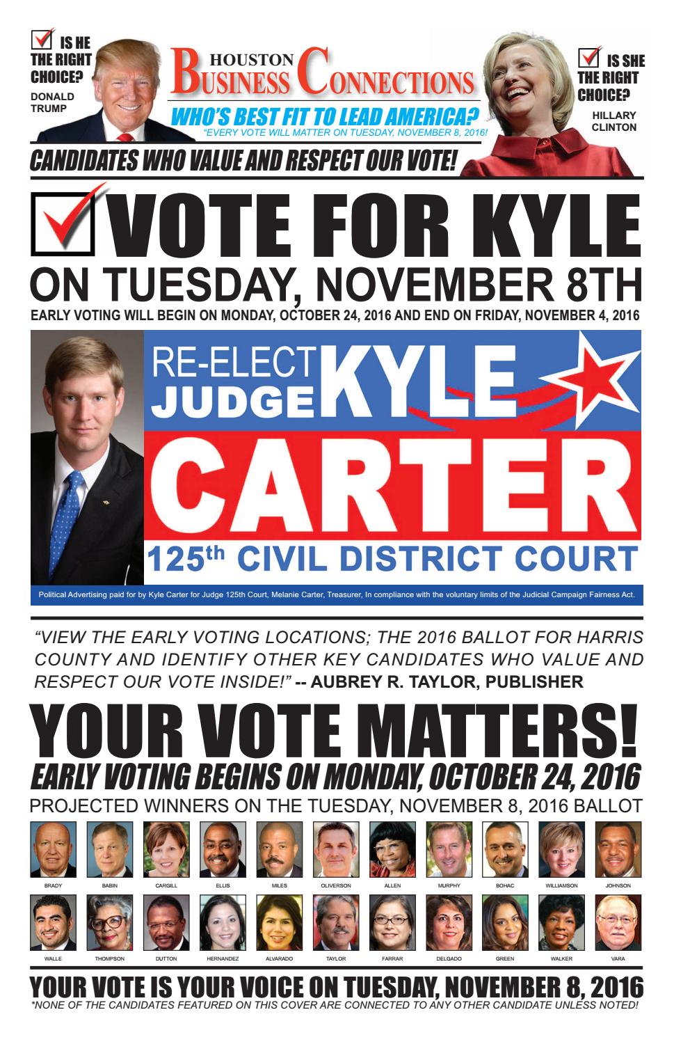Judge Kyle Carter Seeks Your Vote in the Race for District Judge 125th ...