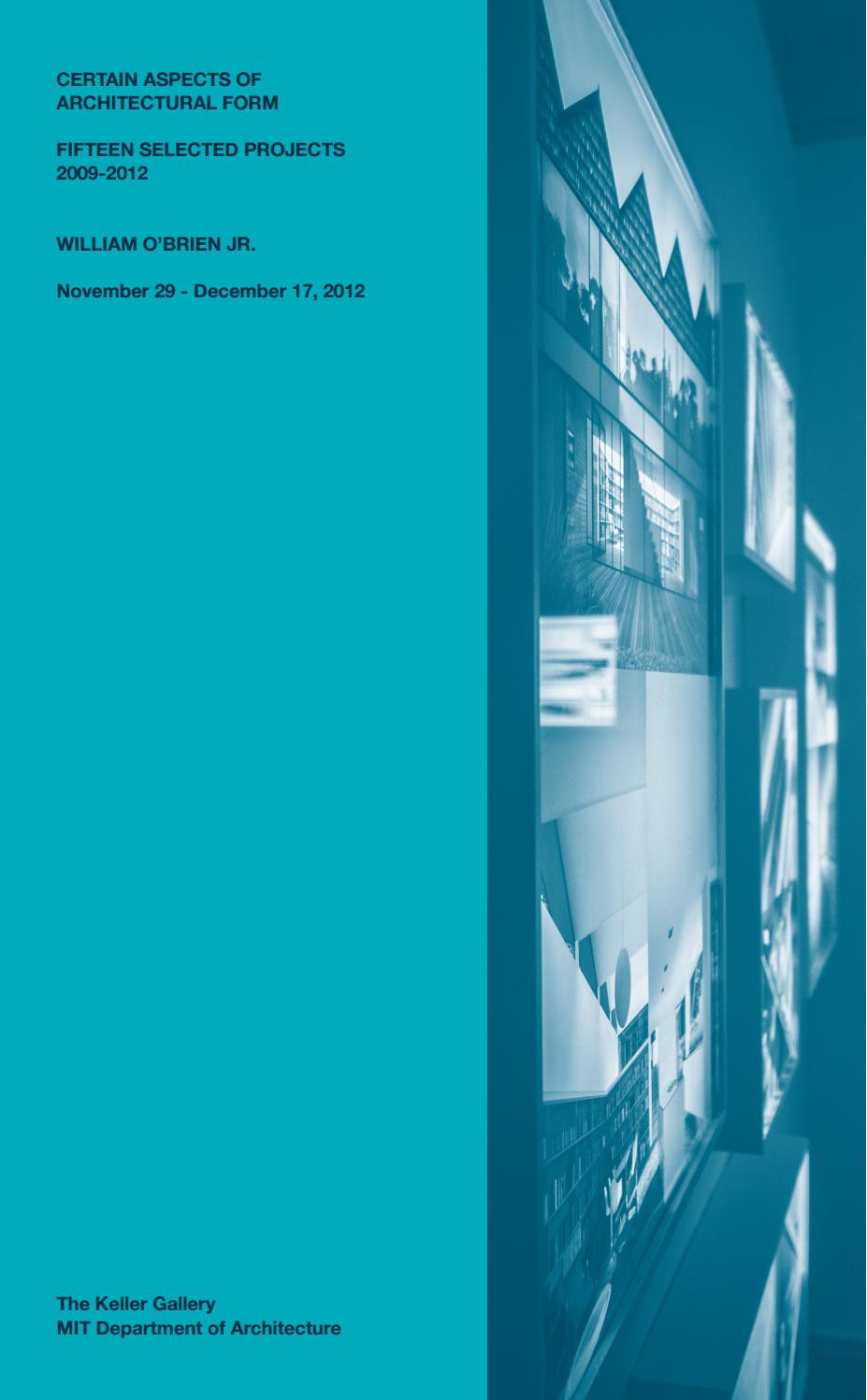 Certain Aspects of Architectural Form by MIT Architecture - Issuu