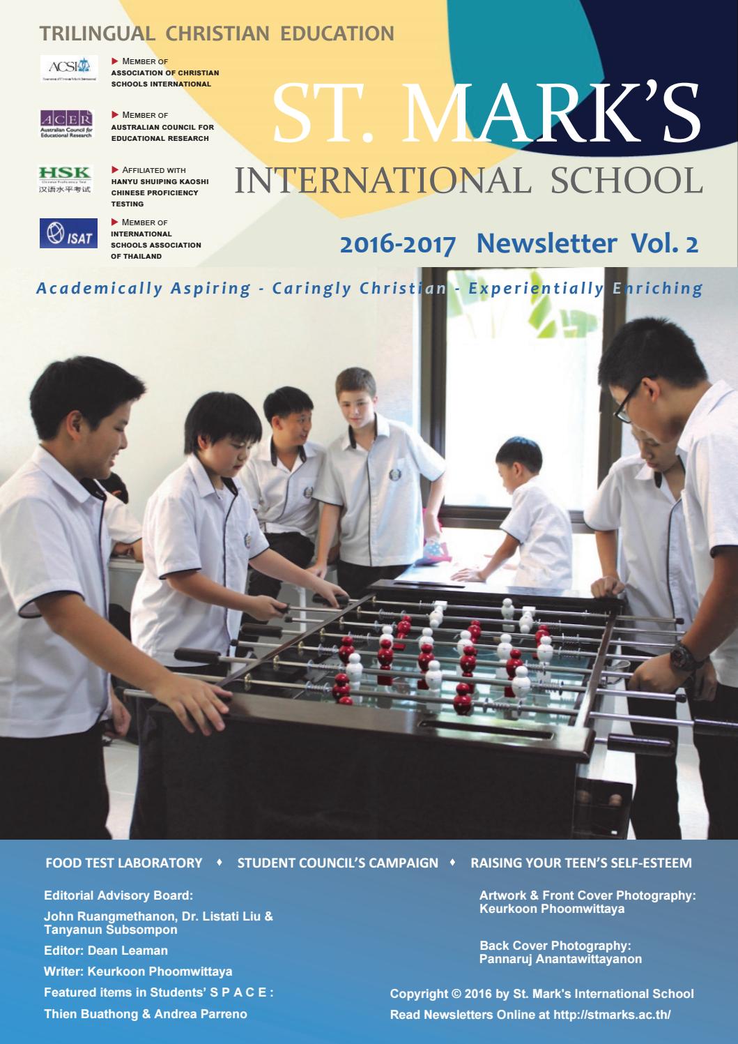 Newsletter 2016-2017 vol 2 by St. Mark's International School - Issuu