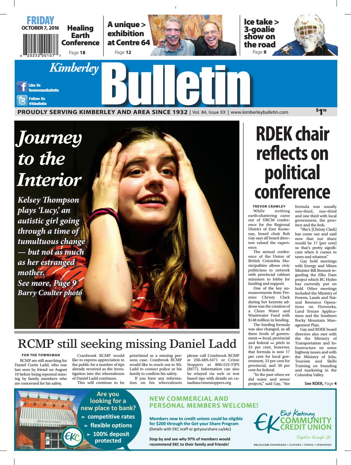 Kimberley Daily Bulletin, October 07, 2016 by Black Press Media Group ...