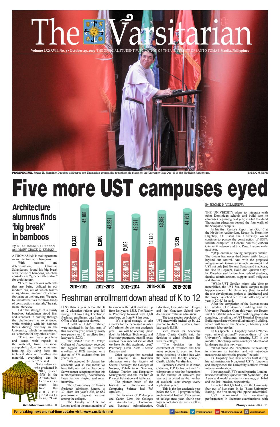 The Varsitarian P.Y. 2015-2016 Issue 03 by The Varsitarian - Issuu