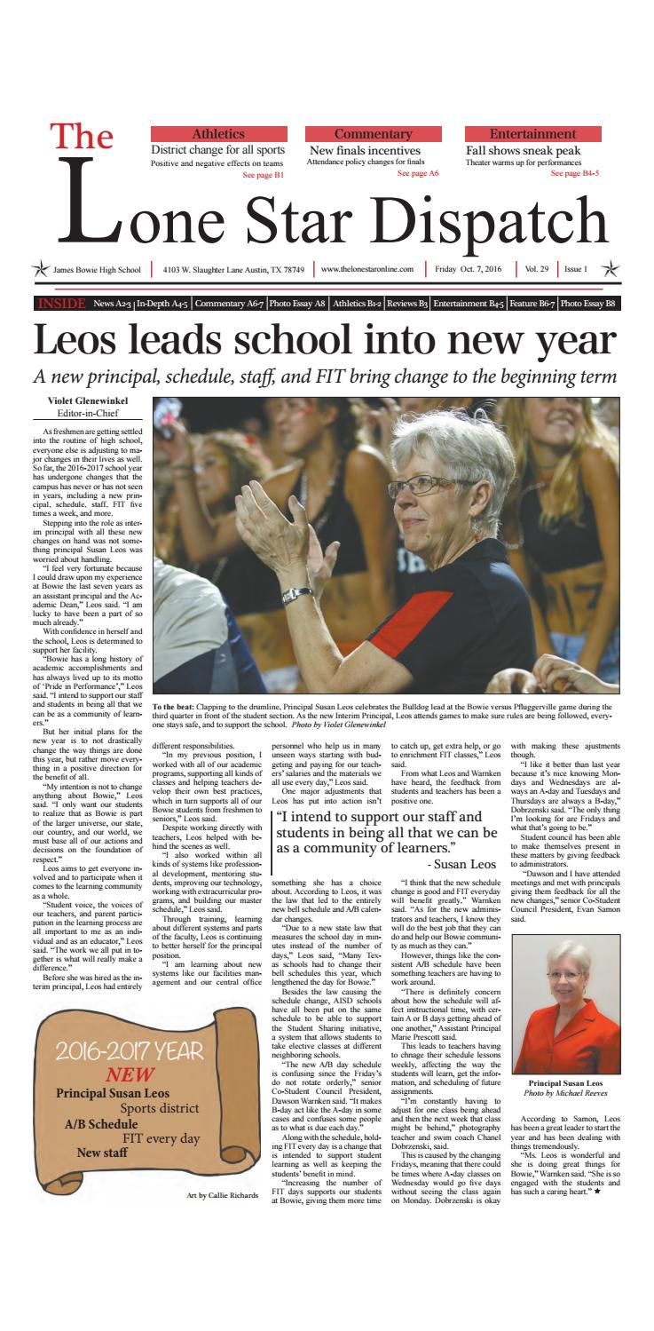 The Lone Star Dispatch, Vol. 29, Issue #1 10.7.2016 by The Dispatch - Issuu