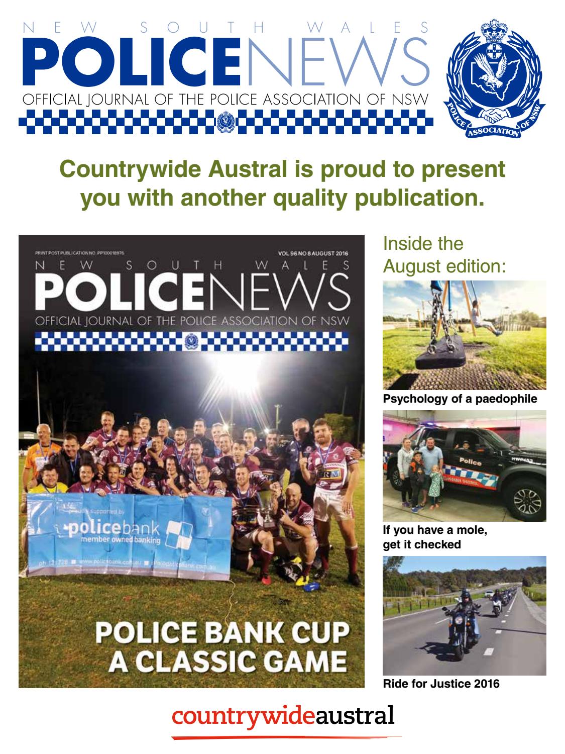 Police News August 2016 Edition by Countrywide Austral - Issuu