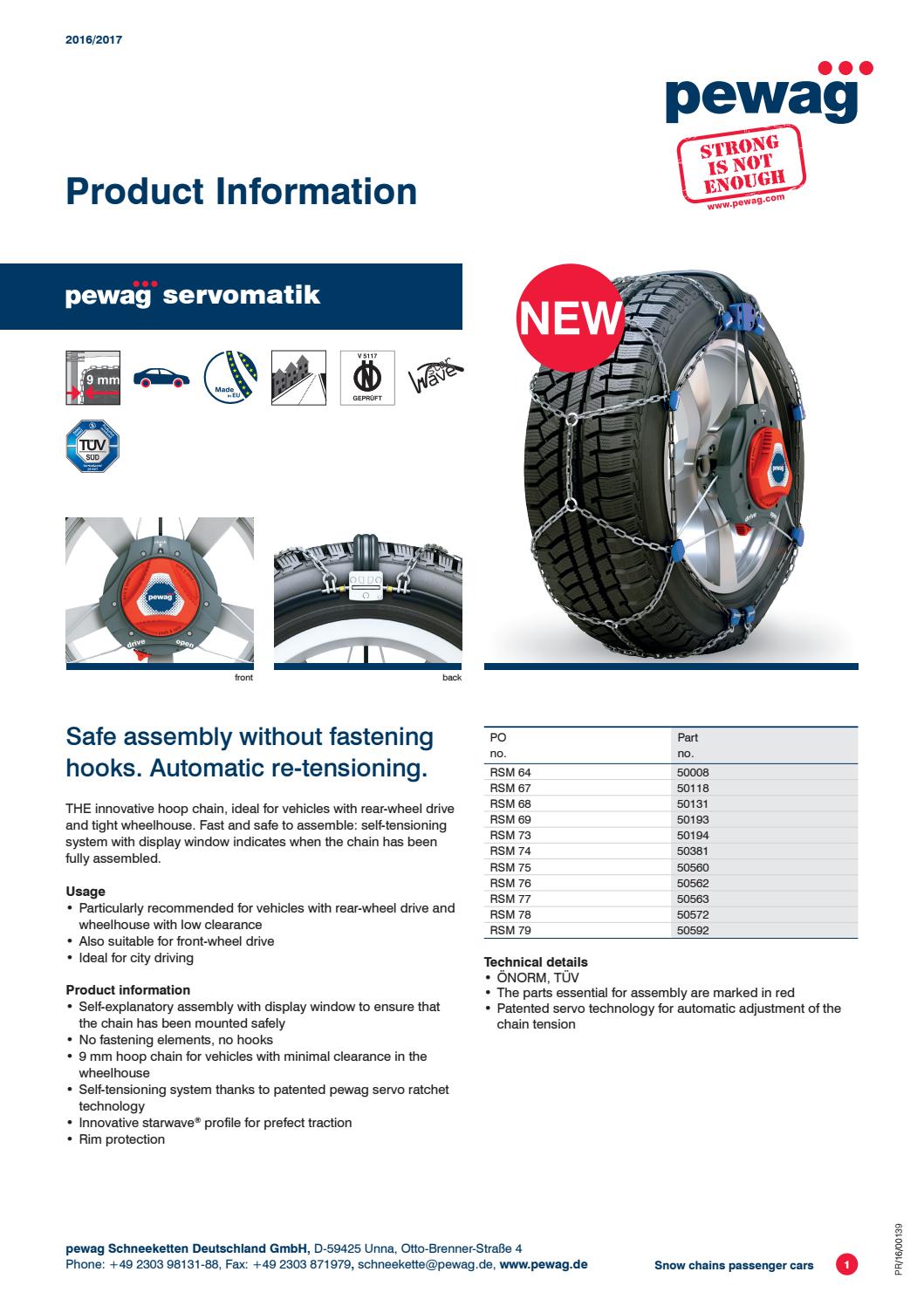 Product Information pewag servomatik by pewag - Issuu