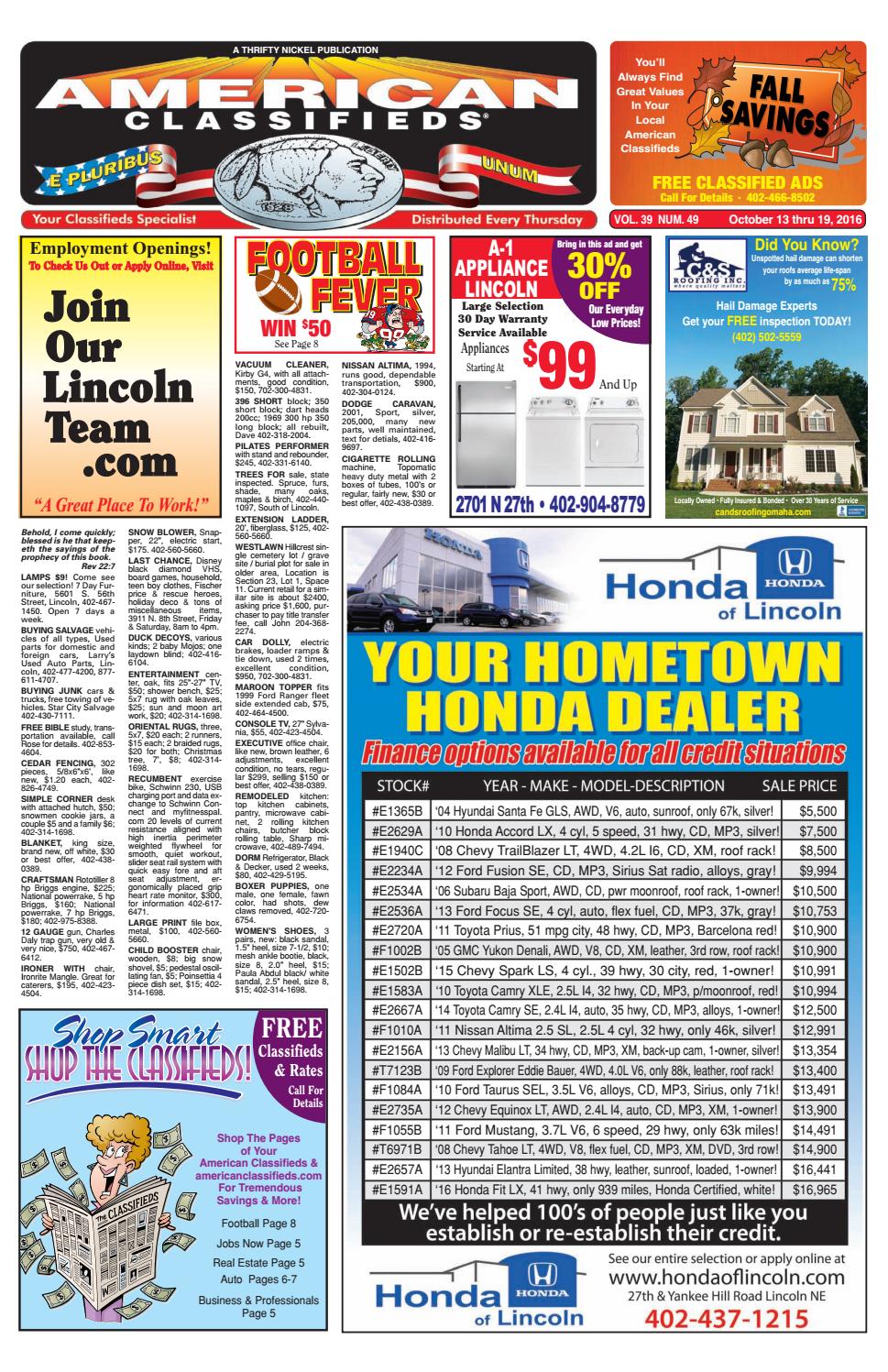 Lincoln American Classifieds by American Classifieds Omaha - Issuu