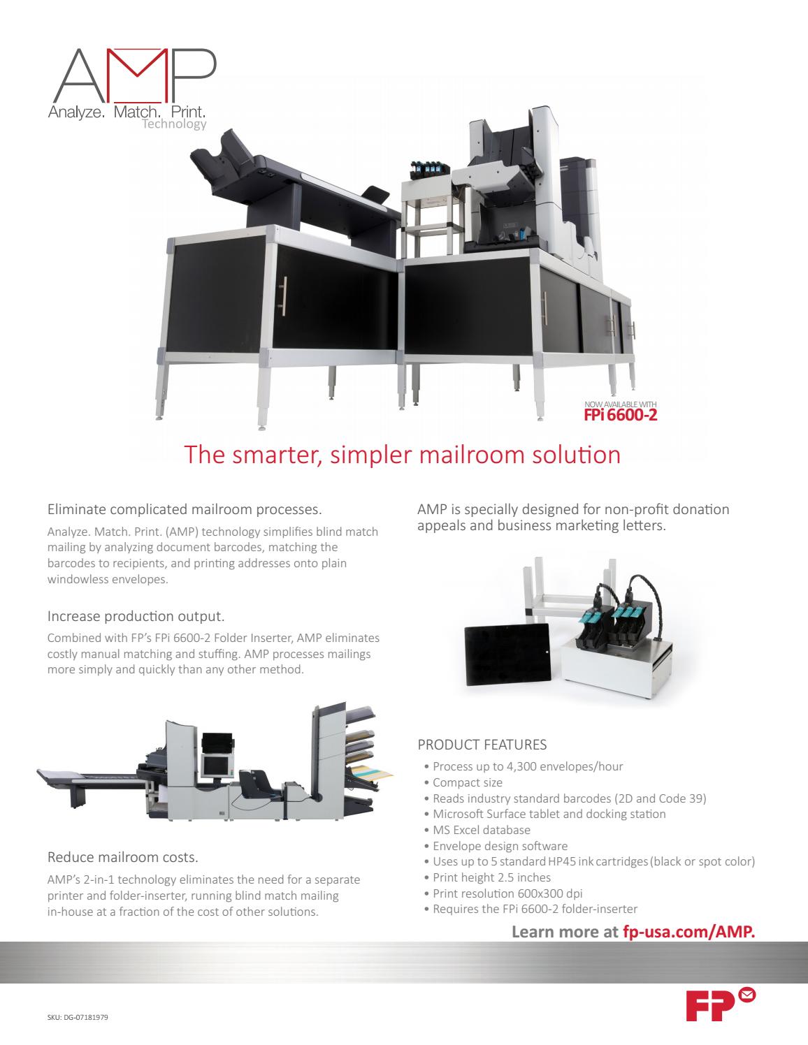 Analyze. Match. Print. (AMP) Product Overview by FP USA - Issuu
