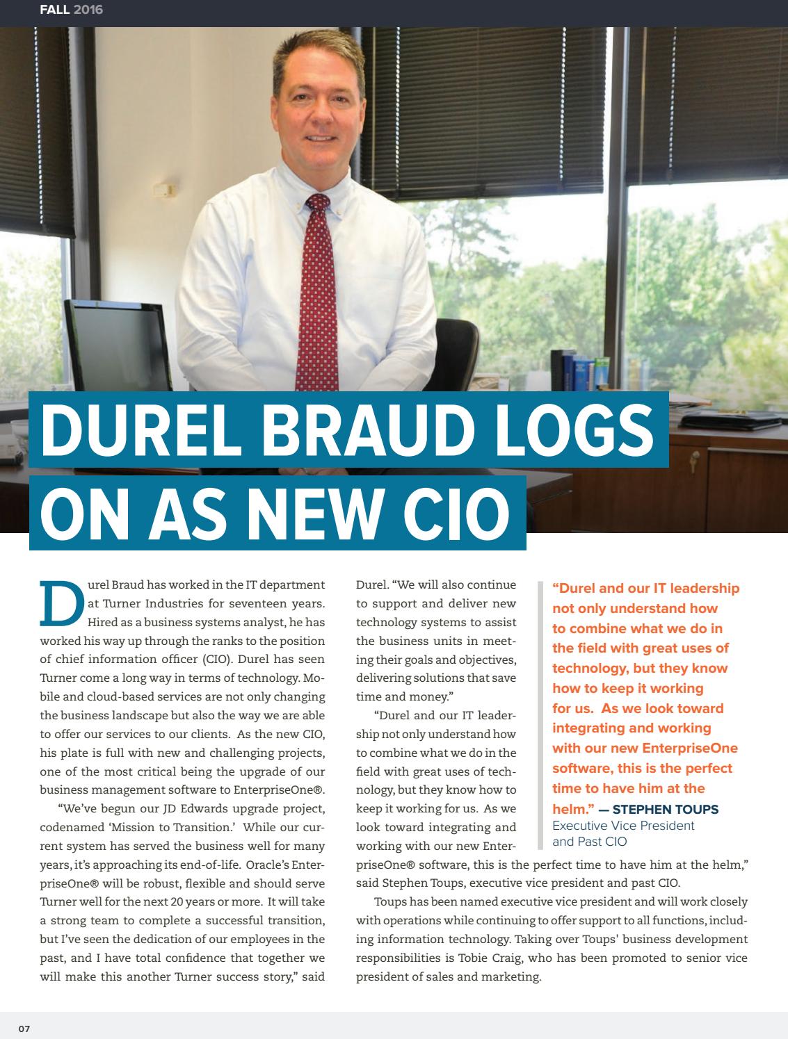 Turner Industries Company Magazine Fall 2016 by Turner Industries - Issuu