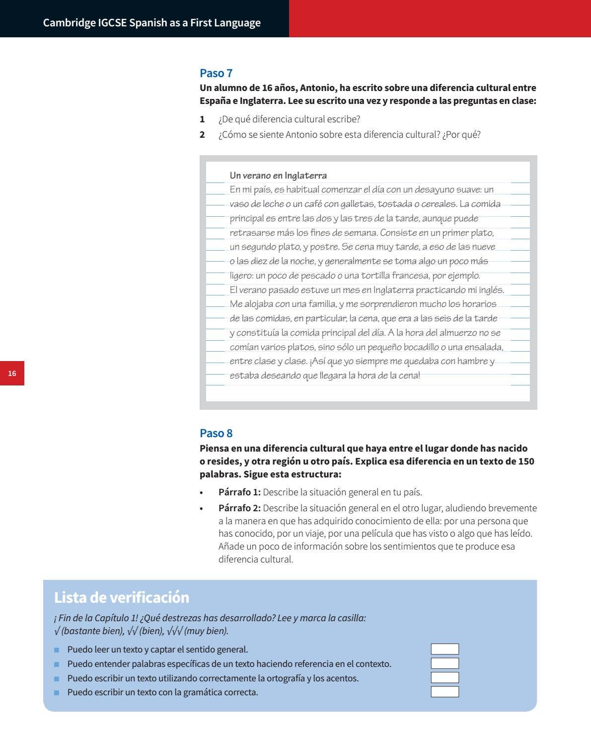 Preview Cambridge IGCSE Spanish as a First Language Coursebook by ...
