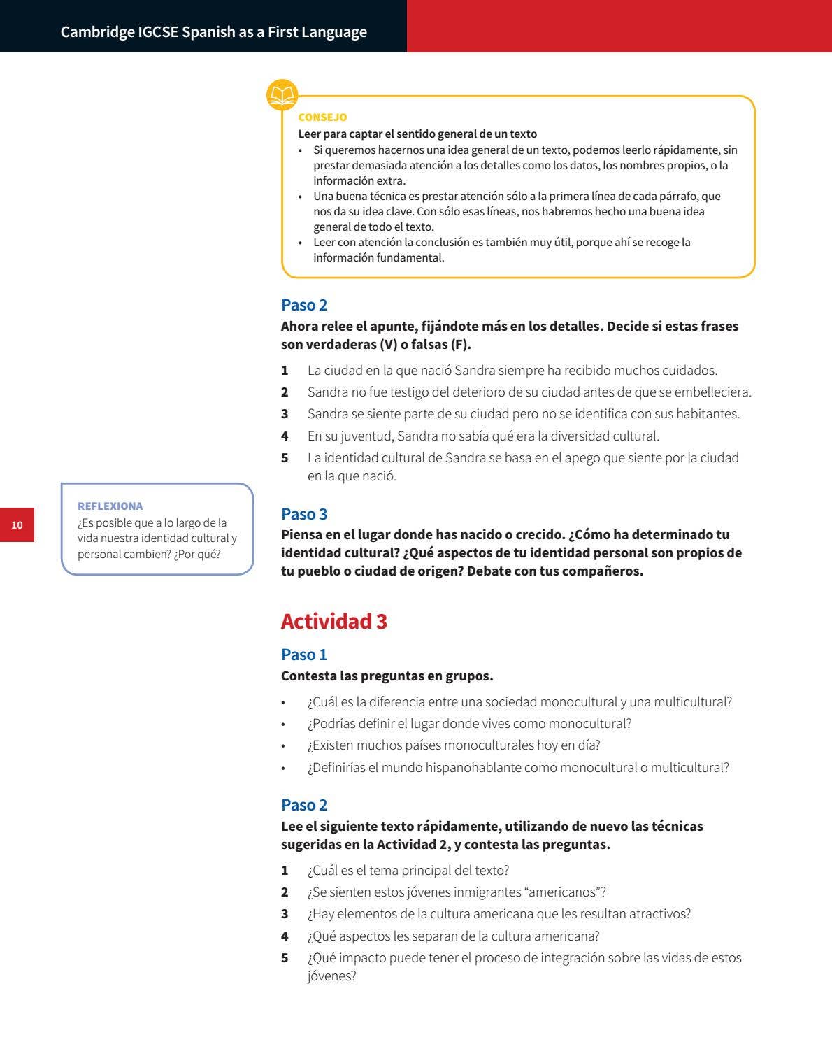 Preview Cambridge IGCSE Spanish as a First Language Coursebook by ...