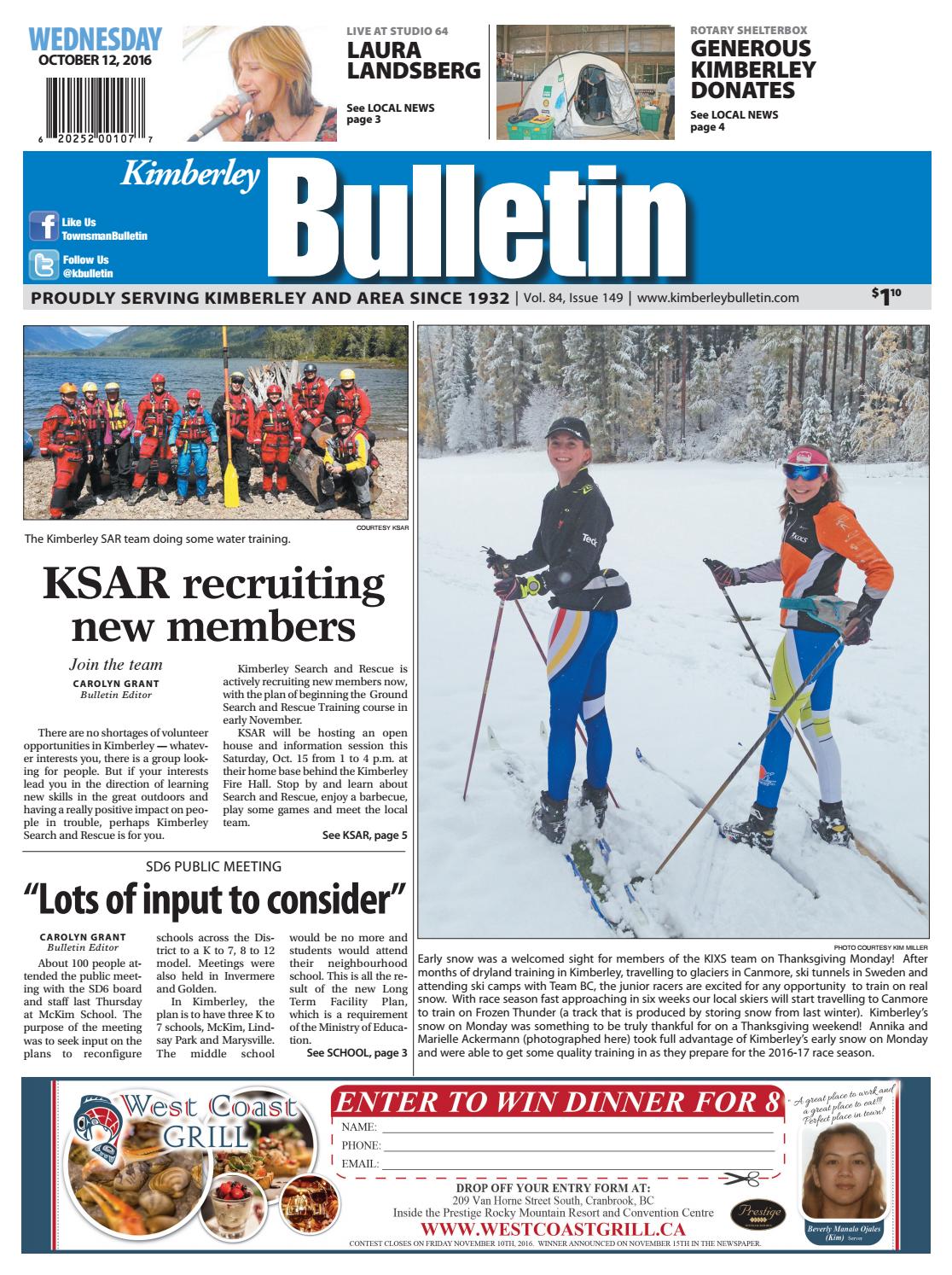 Kimberley Daily Bulletin, October 12, 2016 by Black Press Media Group ...