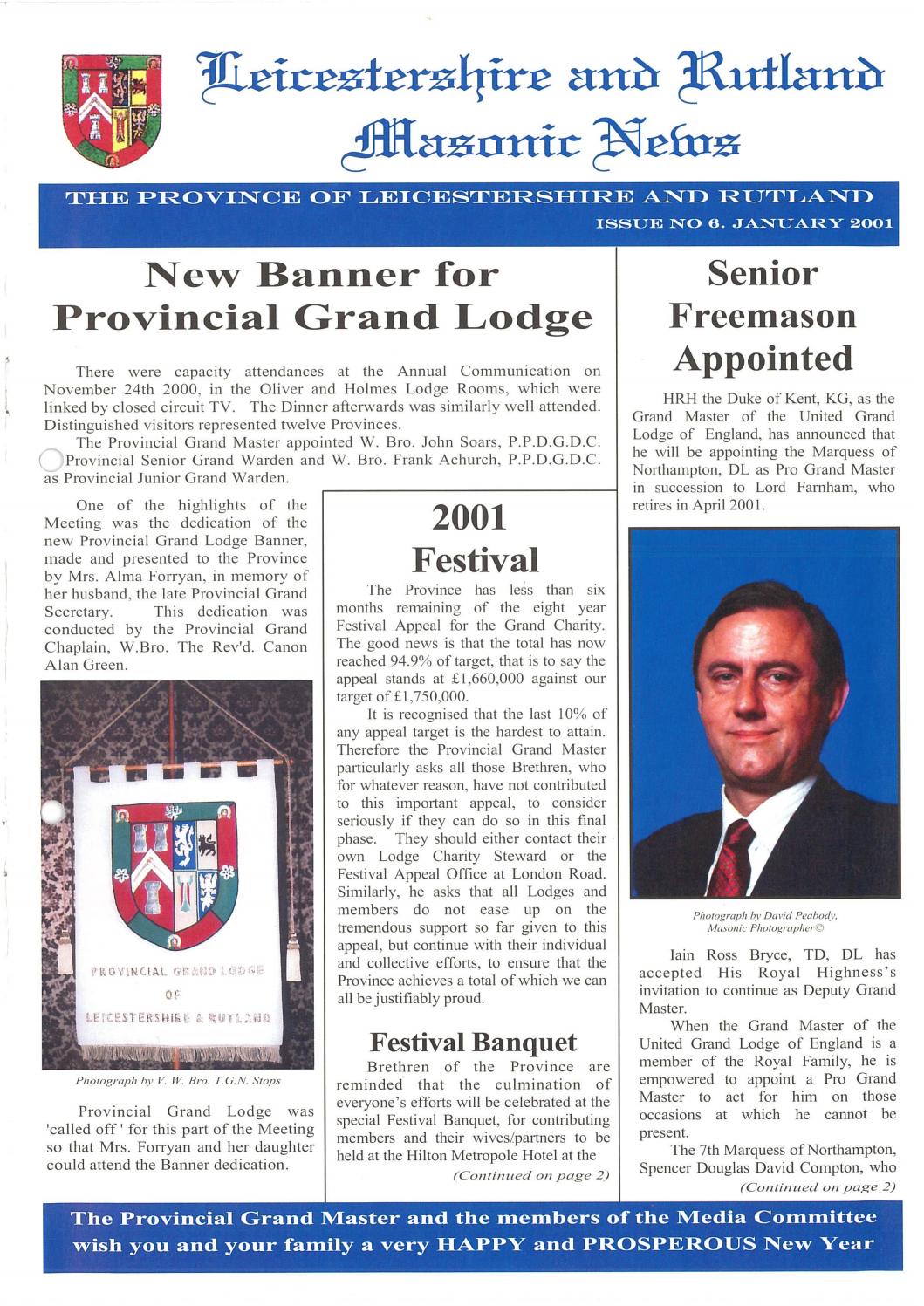 Masonic News - Issue 6 (January 2001) by Leicestershire and Rutland ...