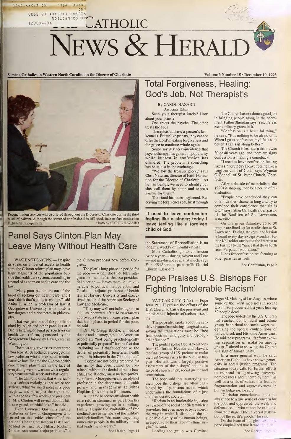Dec 10, 1993 by Catholic News Herald - Issuu