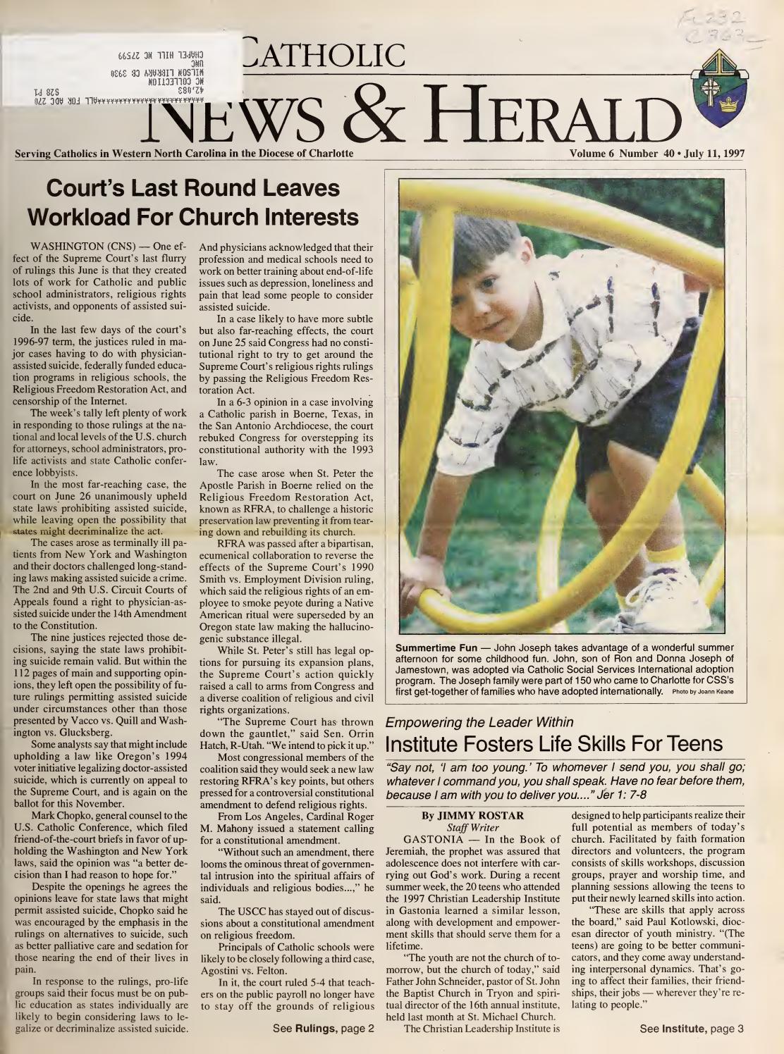 July 11, 1997 by Catholic News Herald - Issuu