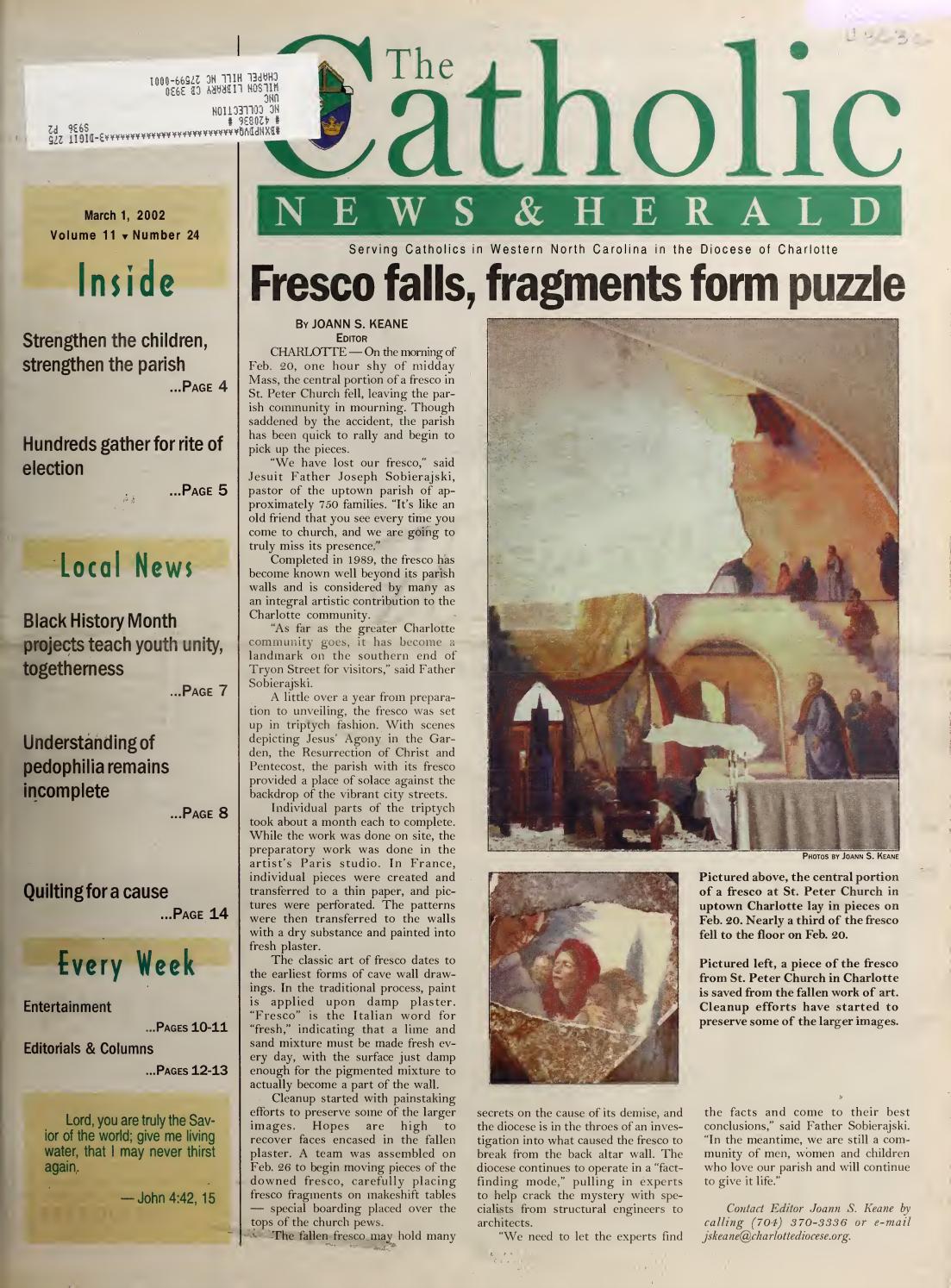 March 1, 2002 by Catholic News Herald - Issuu