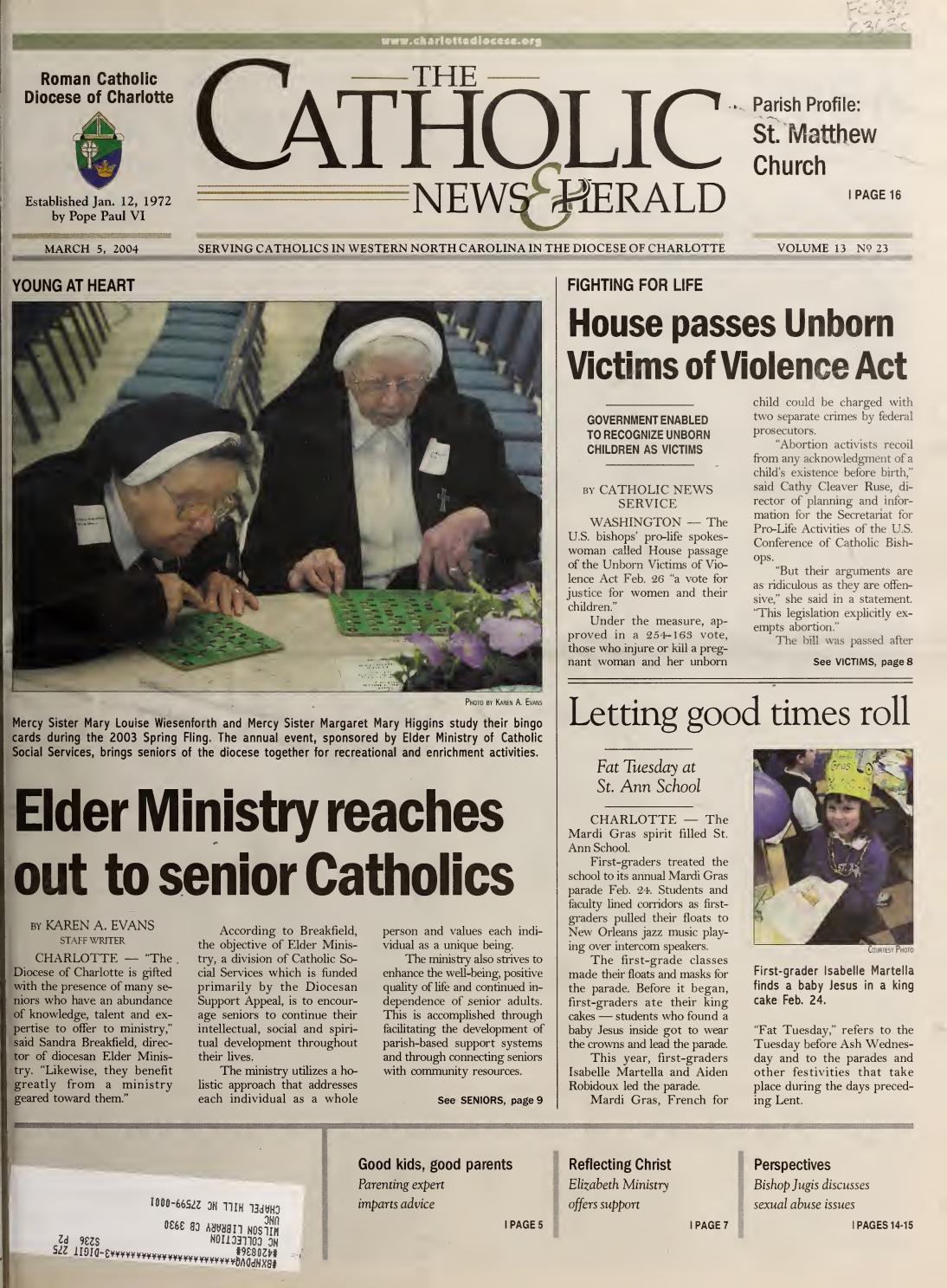 March 5, 2004 by Catholic News Herald - Issuu
