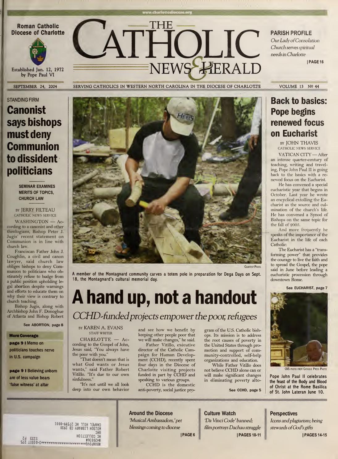 Sept 24, 2004 by Catholic News Herald - Issuu