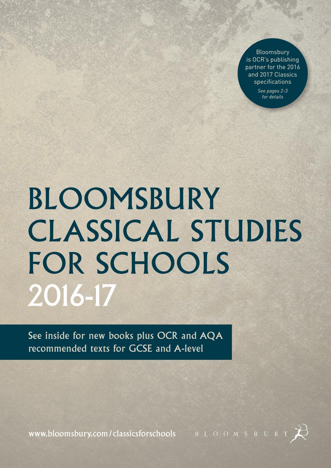 Bloomsbury Classical Studies for Schools 2016-17 by Bloomsbury ...