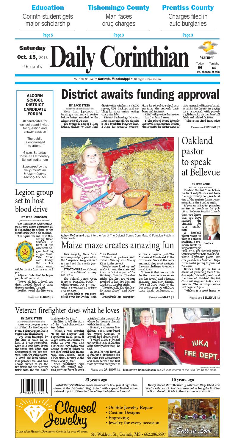 101516 daily corinthian e edition by Daily Corinthian - Issuu