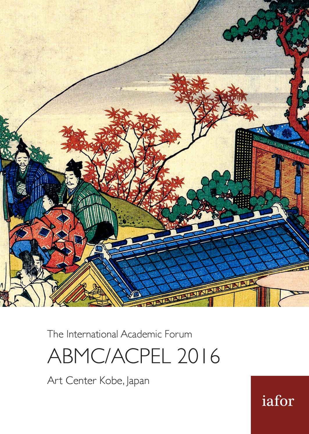 ABMC ACPEL 2016 Official Conference Programme by IAFOR - Issuu