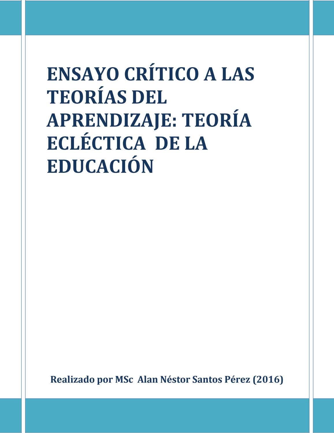 Teoría Ecléctica Educación by Teorias Enseñanza Aprendizaje - Issuu