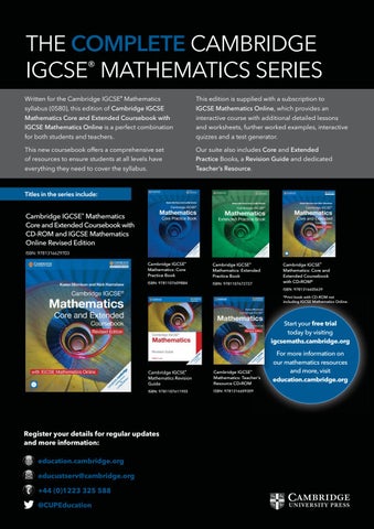 IGCSE Mathematics Online by Cambridge International Education - Issuu