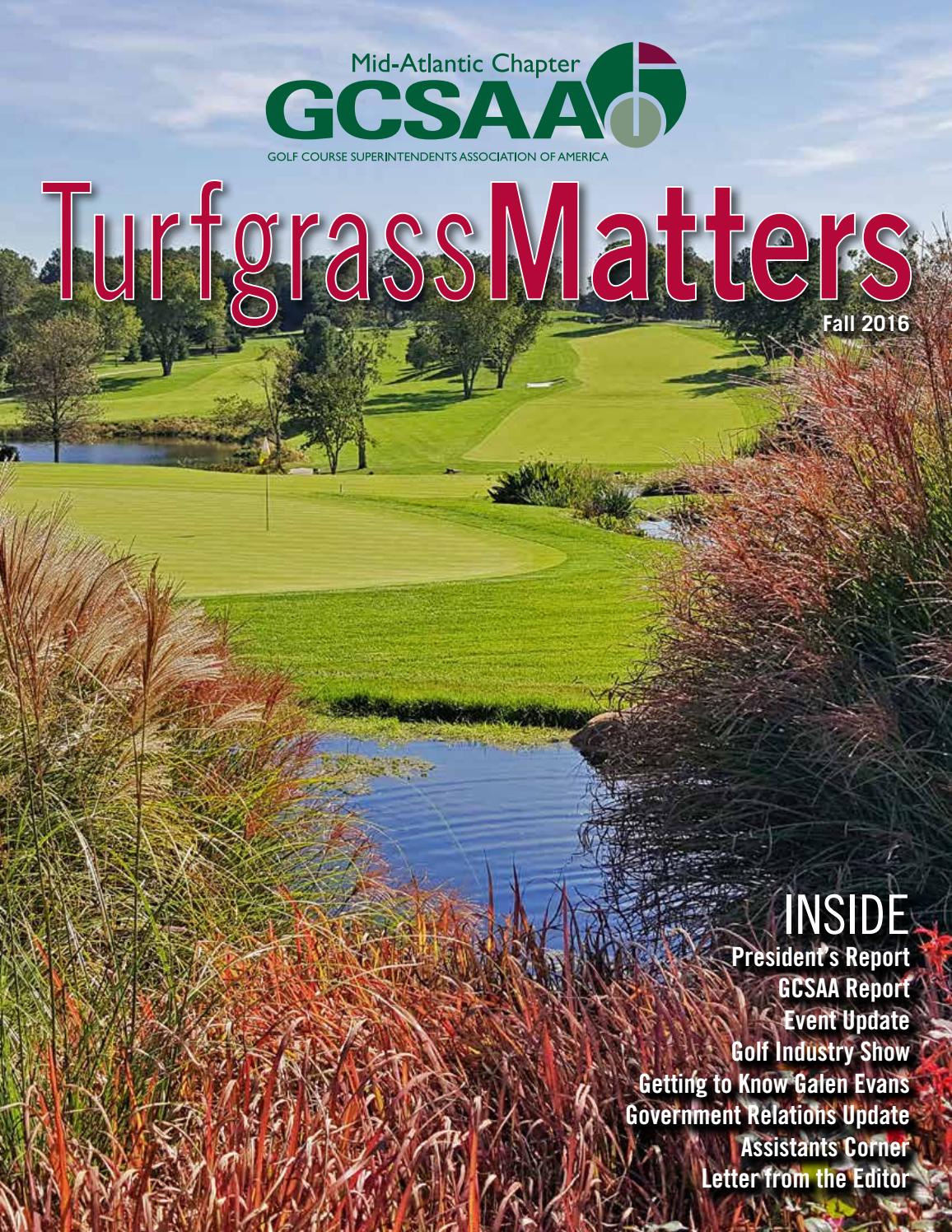 Turfgrass Matters Fall 2016 by MidAtlGCSAA - Issuu