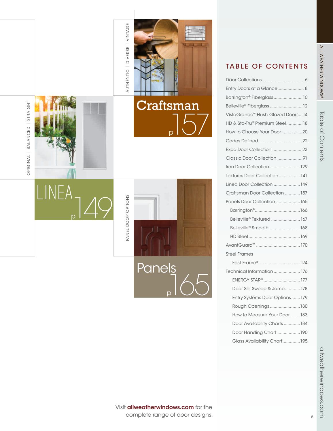 All Weather Windows Entry Door Catalogue by All Weather Windows - Issuu